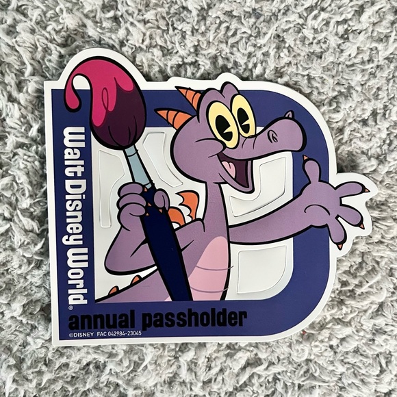 Disney | Accents | 223 Disney Parks Figment Annual Passholder Car ...
